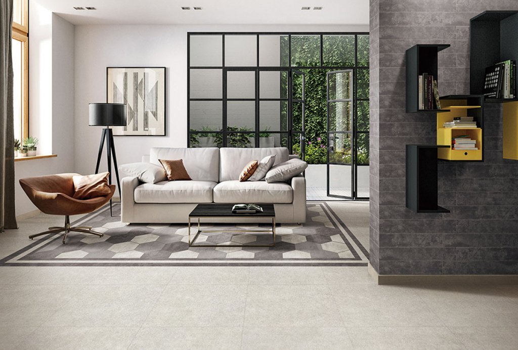 600 x 600mm contemporary glazed porcelain cement tile